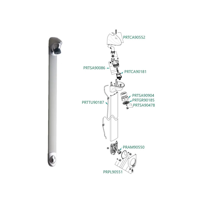 Presto DL400SE satin grey shower set