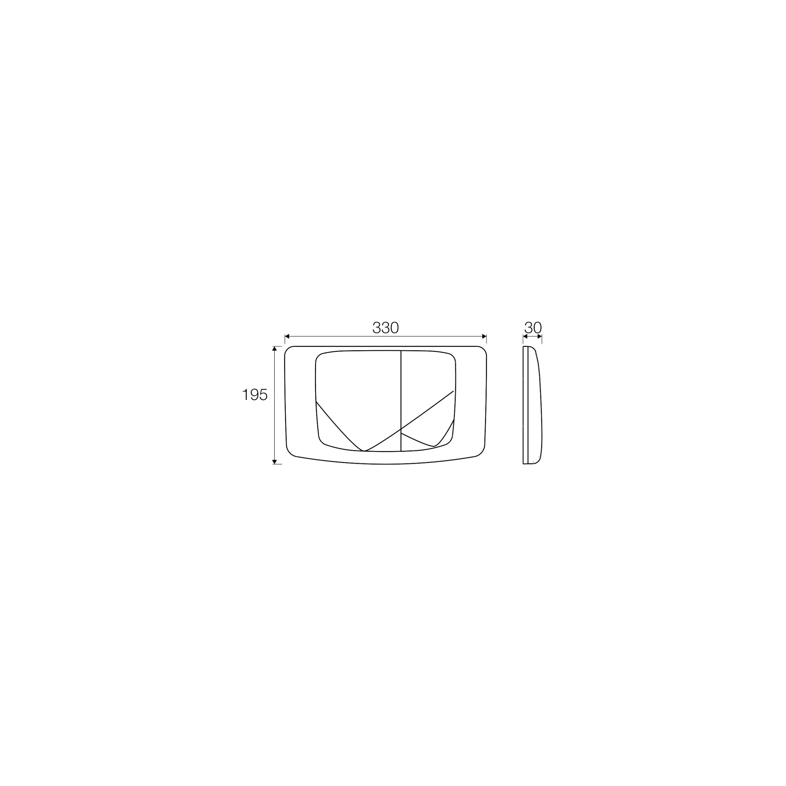 Plaque de commande Inox WC encastré Valsir Angel VS0828801