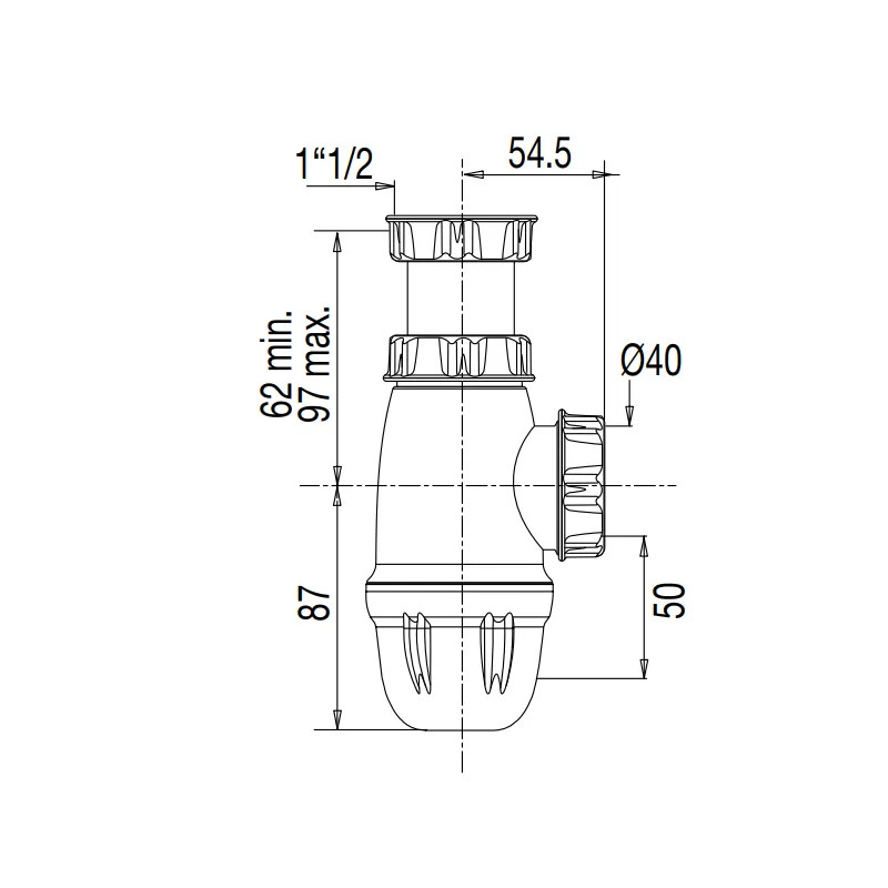 Adjustable siphon with removable cap