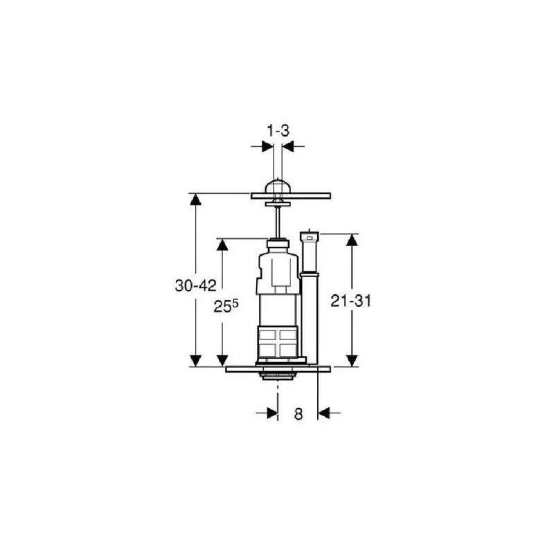GEBERIT flush mechanism, type 220 282.006.21.1