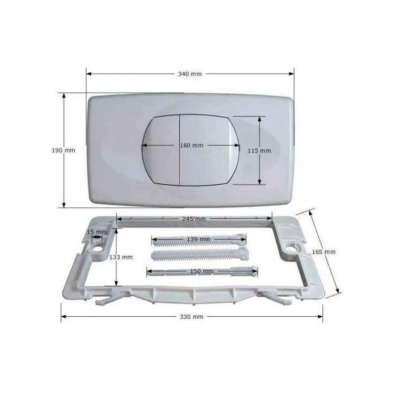Plaque de commande blanche LIV pour Roca Gala ancien modele
