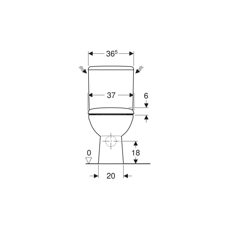 Pack WC au sol GEBERIT Renova, sortie ALLIA 501.756.00.1