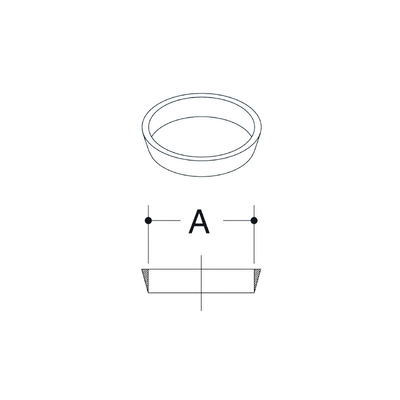 Polypropylene conical seal for 50 mm diameter drains