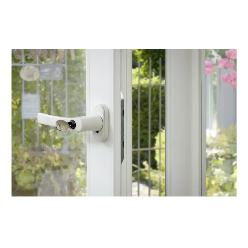 Window handle, lever handle with key, 90° notches with concealed screw ...