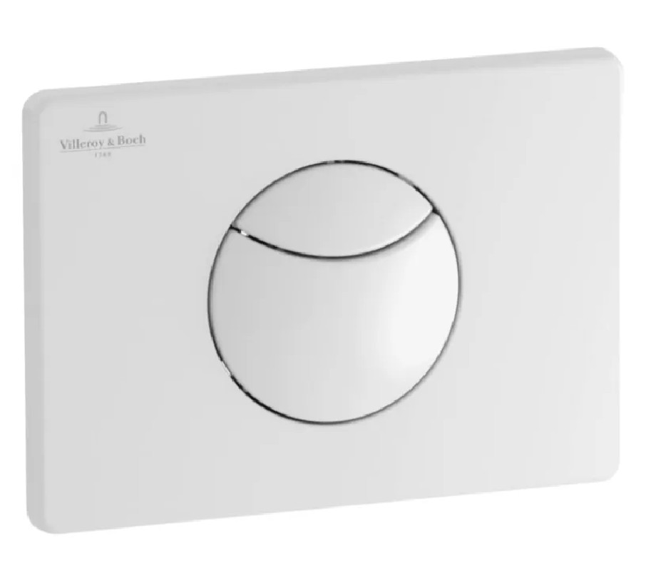 WC control plate E100 Villeroy & Boch for 100S dual flush, white