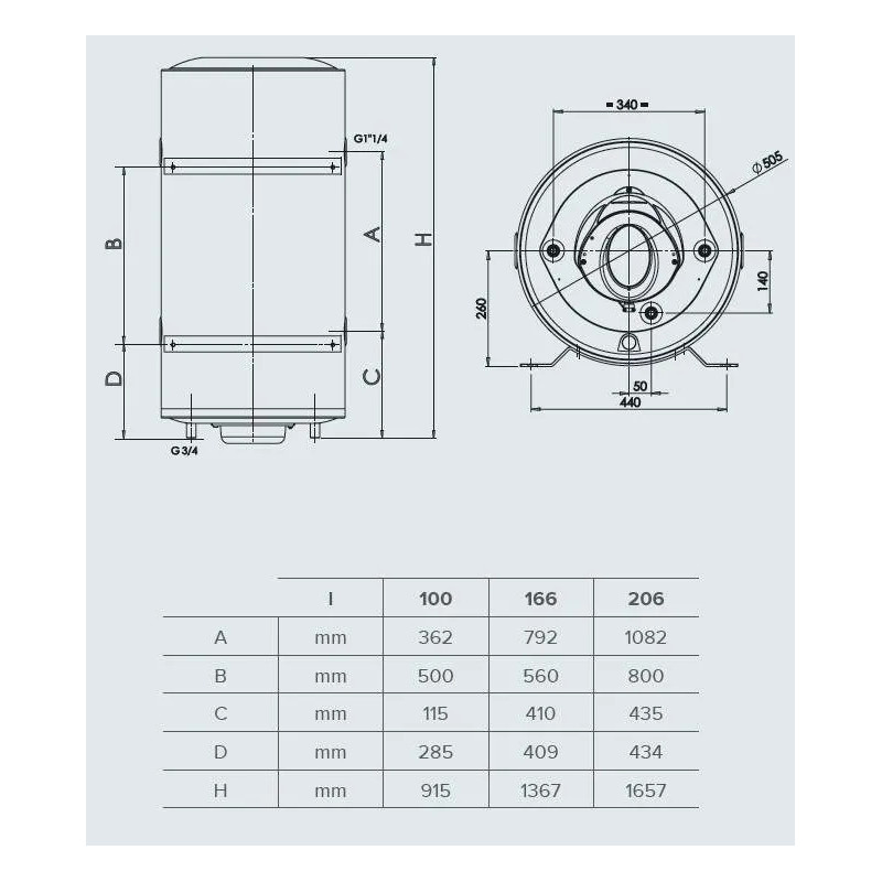 Ballon réchauffeur mural 150 litres Styx à ARISTON 3070560