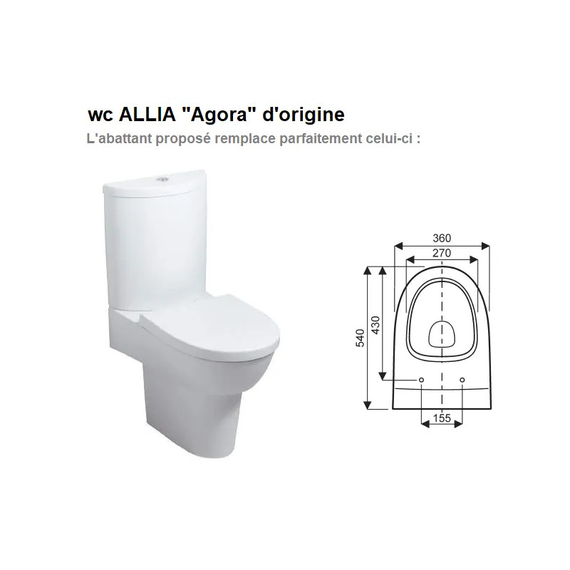 ALLIA Agora, Desirade and SELLES Royan 2 Dito toilet seats