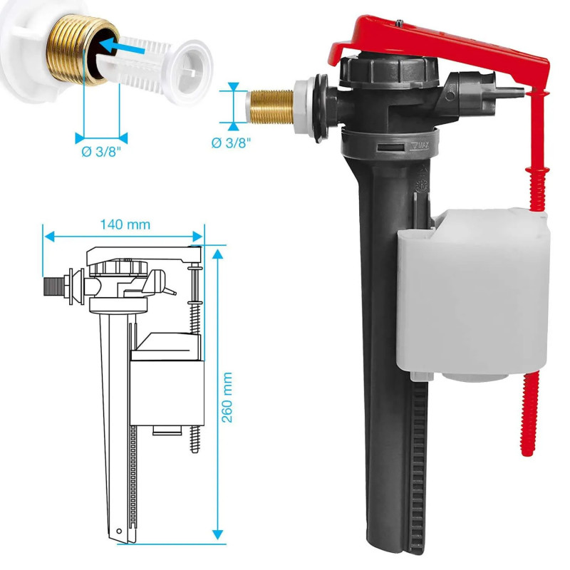 Robinet flotteur "Jollyfill" à WIRQUIN 10723581
