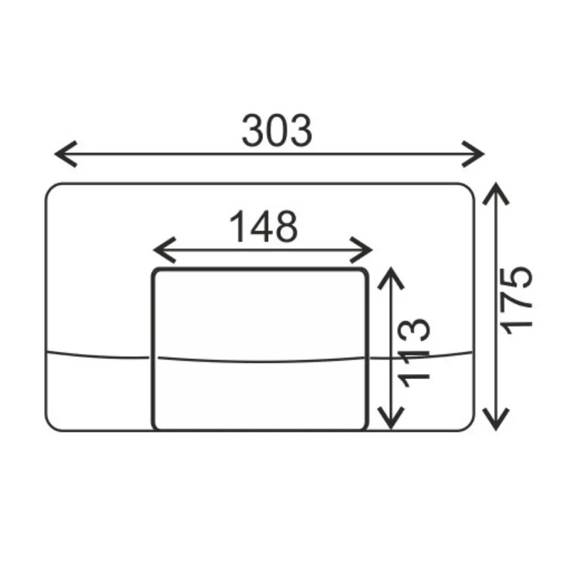 Regiplast wall-mounted WC control panel, one-touch white