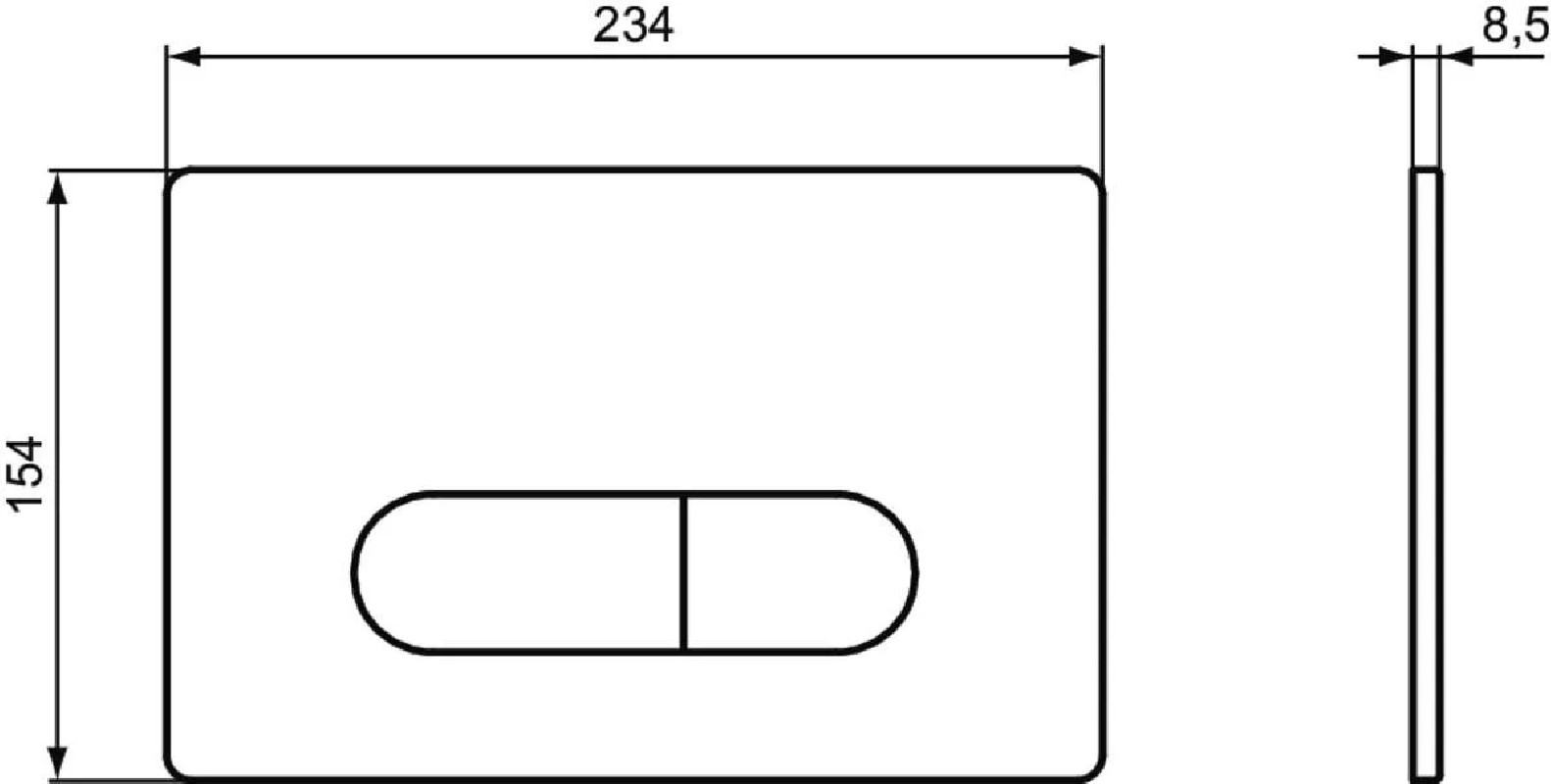 OLEAS IDÉAL STANDARD R0115AC wall-mounted flush plate
