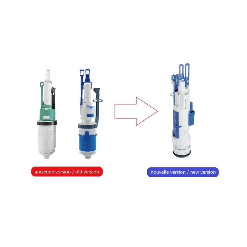 GEBERIT Sigma, Omega and Delta concealed WC cistern flush mechanisms.