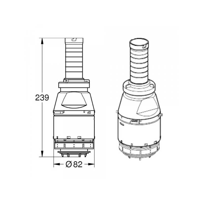 GROHE SERVO concealed cistern flush mechanism, can be interrupted
