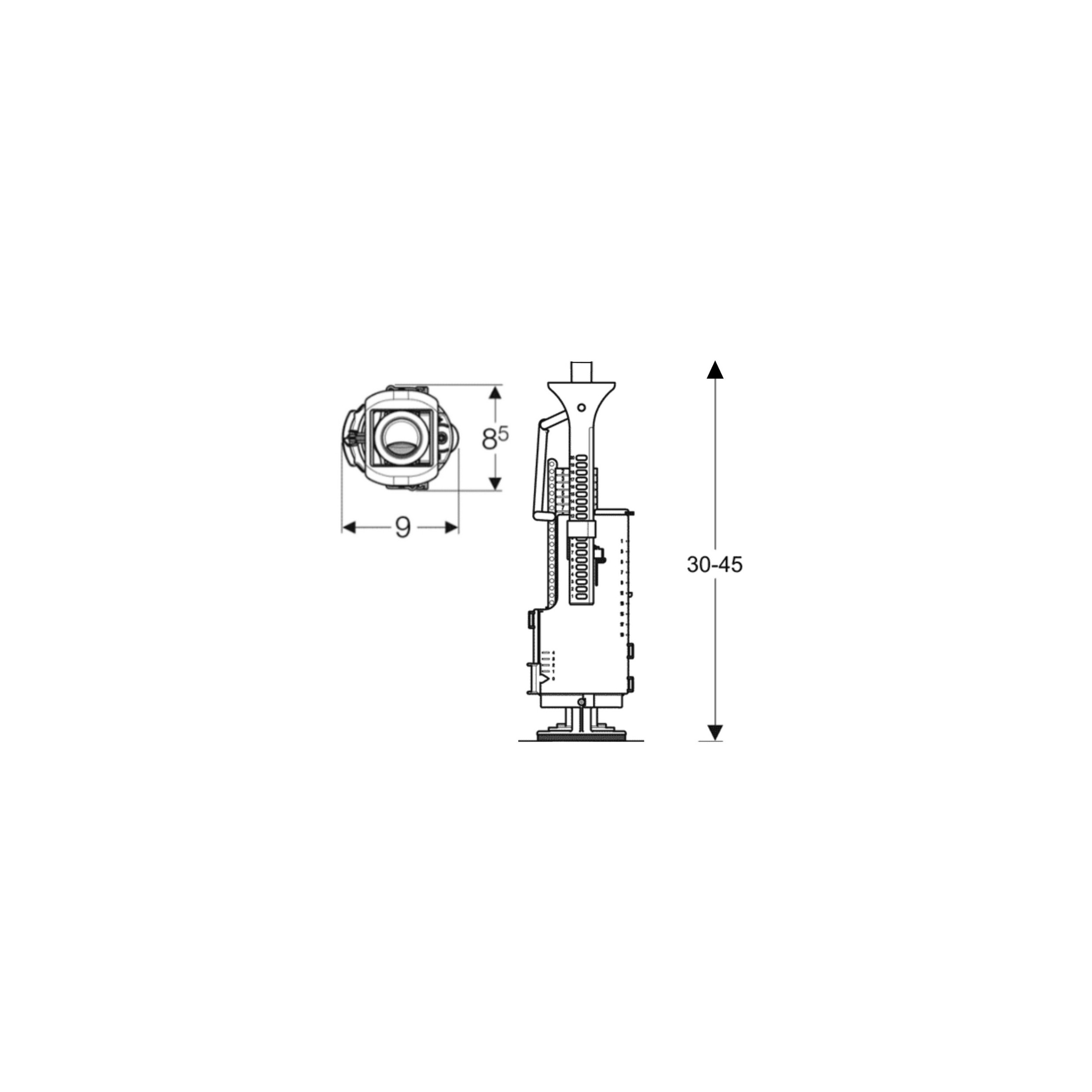 Single bell for Geberit toilet flush mechanism type 240 (formerly ...