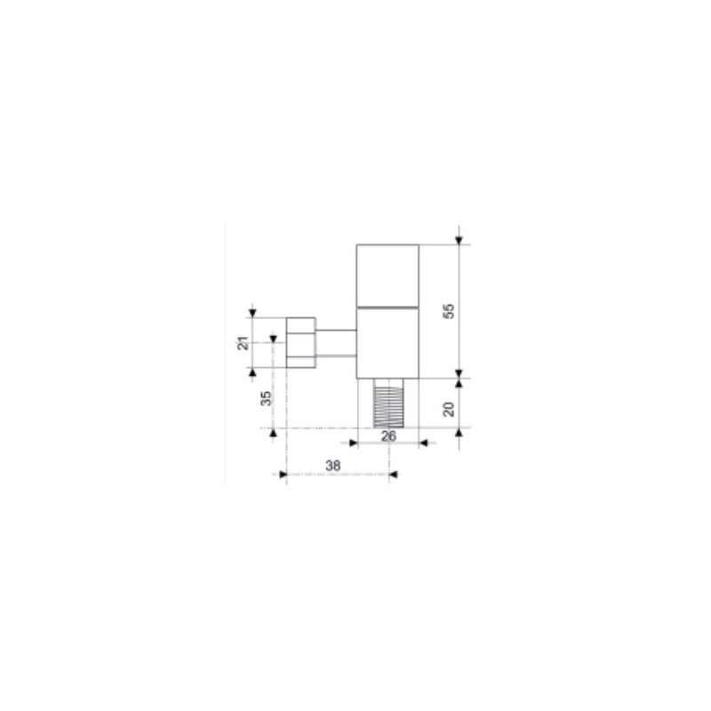 WIRQUIN square design WC angle tap
