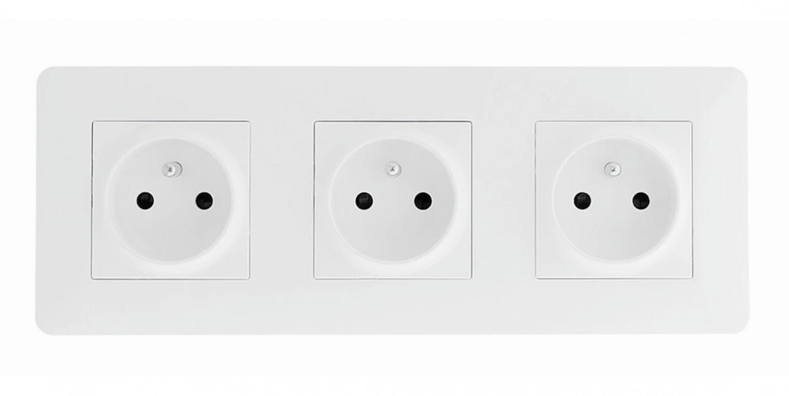 ARTEZO 2-pole triple socket outlet + ground, pre-wired, flush-mounted ...